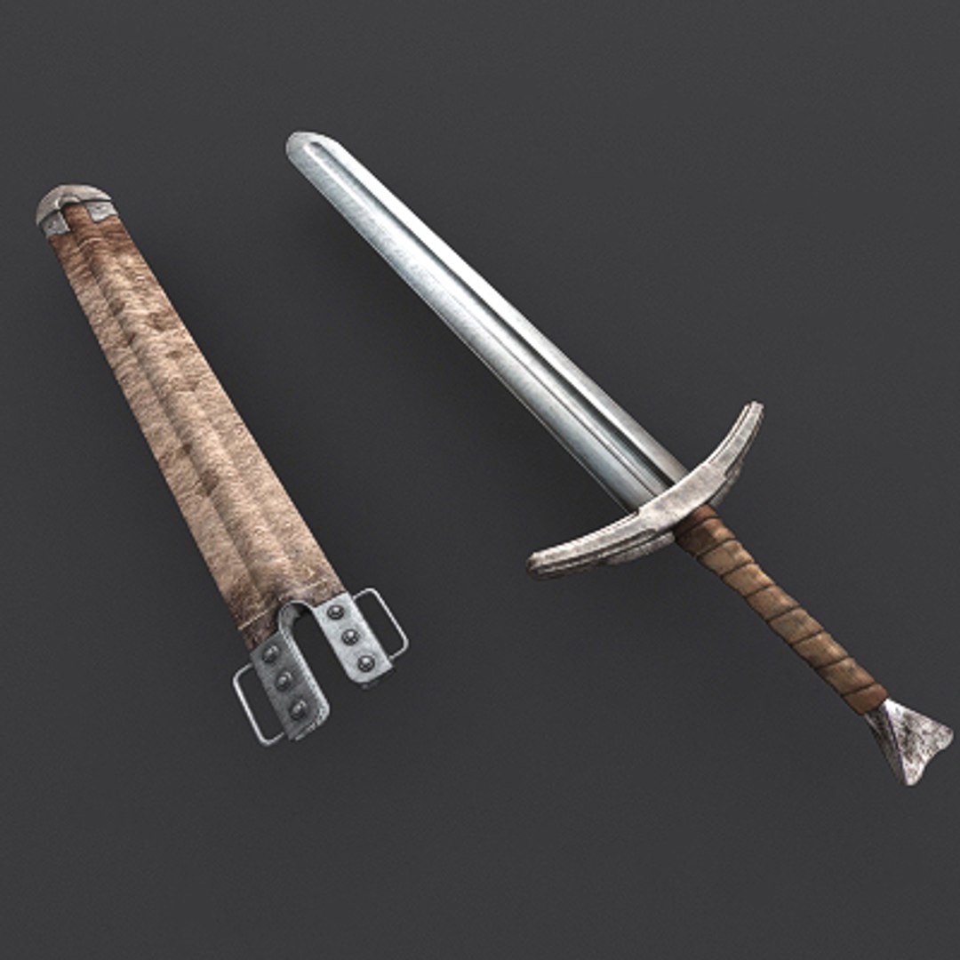 Old Medieval Long Sword 3d 3ds