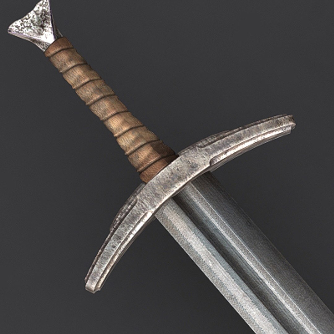 Old Medieval Long Sword 3d 3ds
