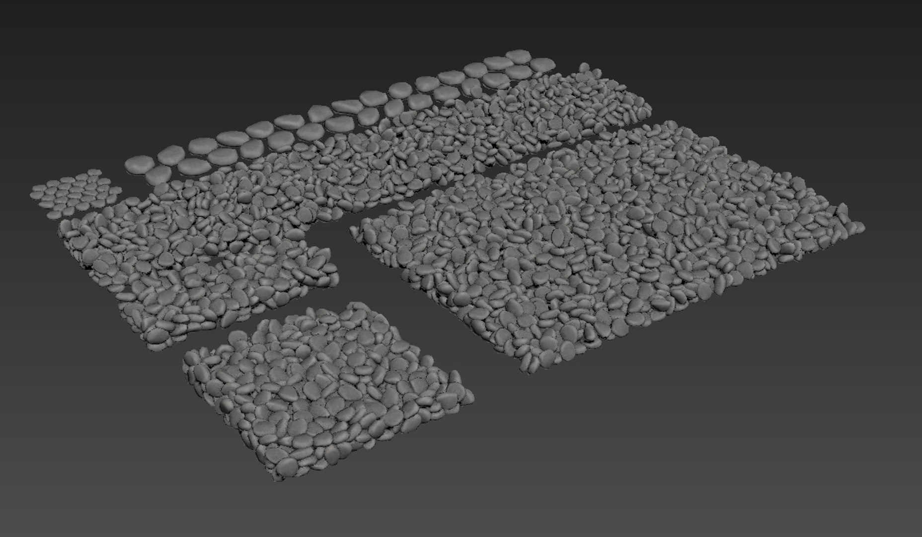 3D Pebble Road Model - TurboSquid 1477344