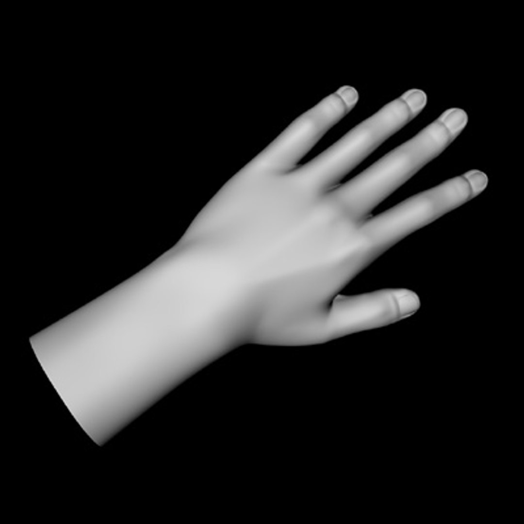 3d obj realistic hand