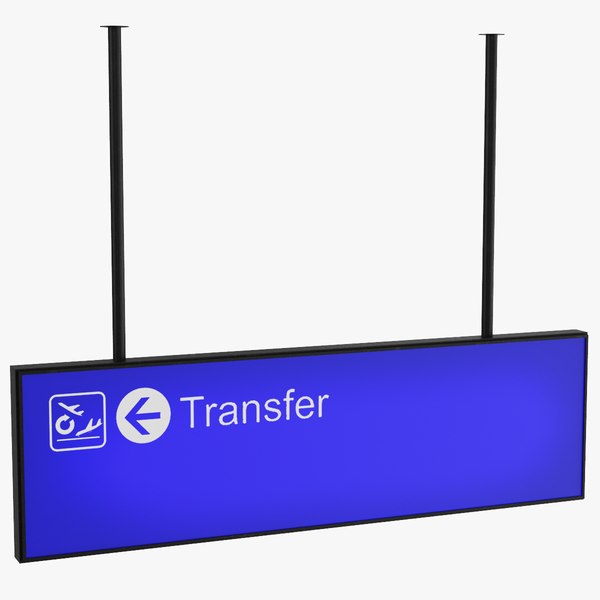 3D airport transfer sign model - TurboSquid 1274841