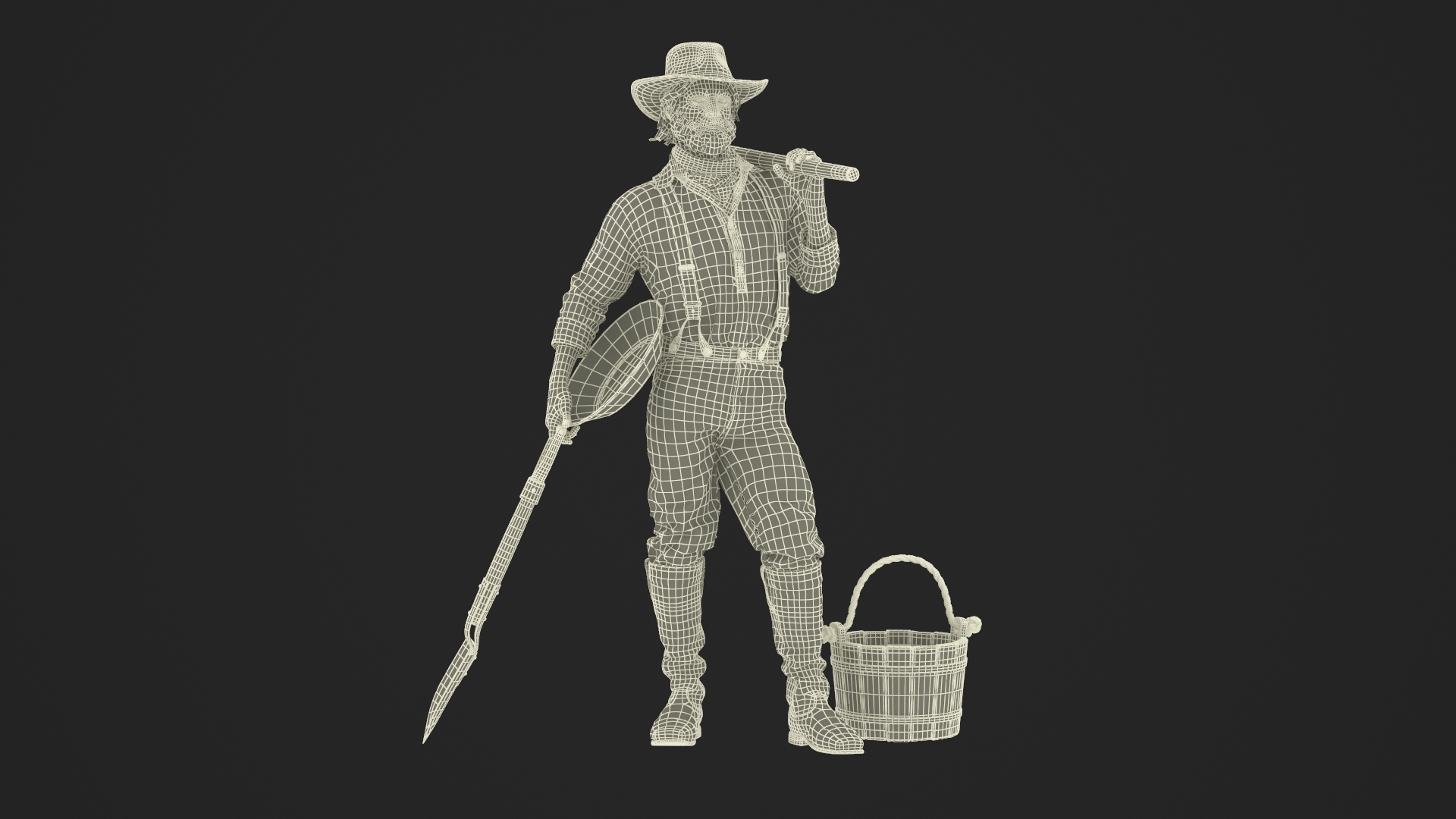 3D Model Gold Rush Prospector Standing - TurboSquid 2307249