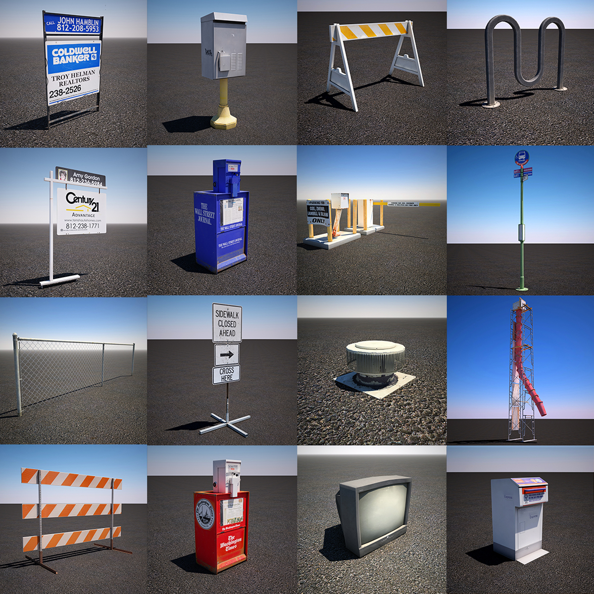 urban street props pack 3d max