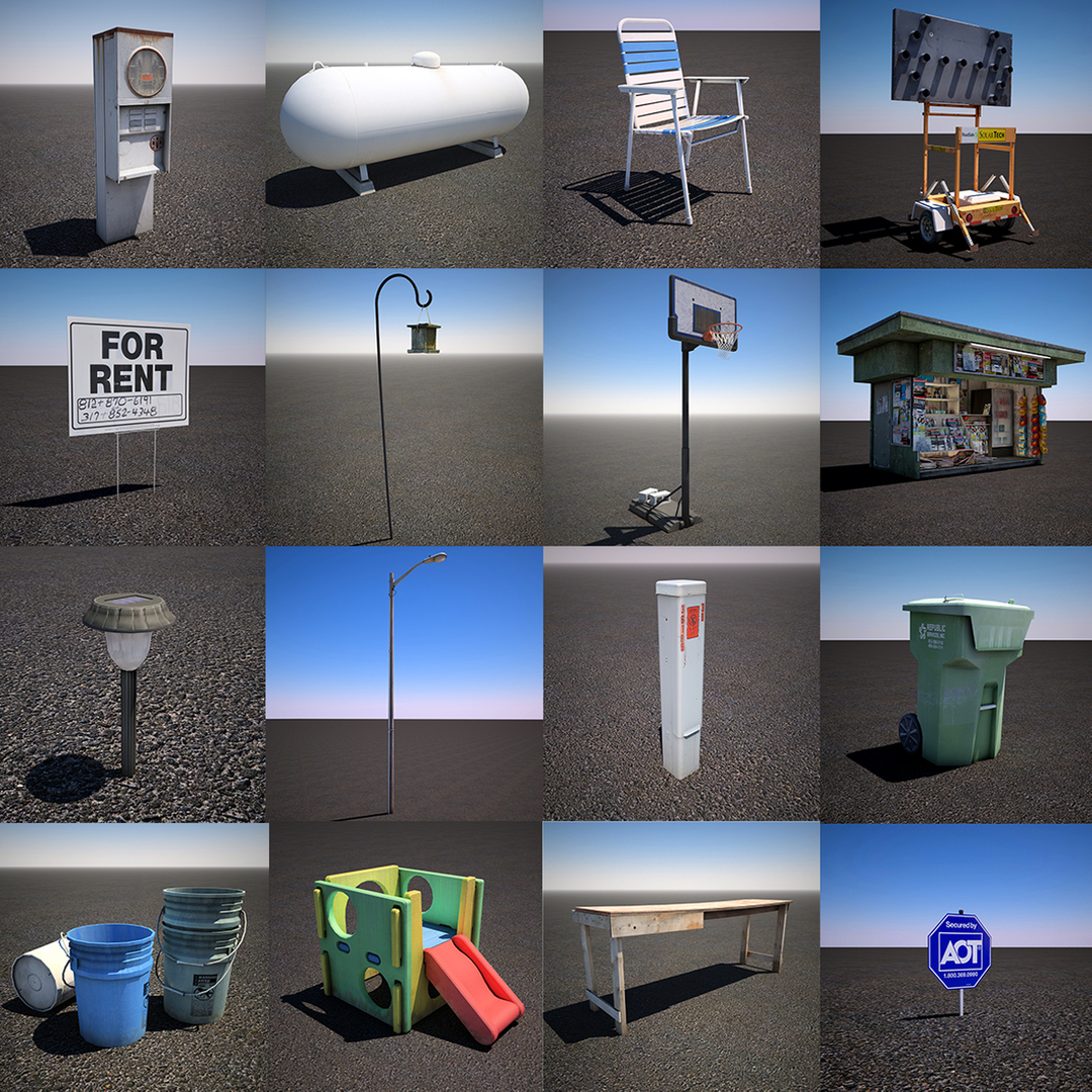 urban street props pack 3d max