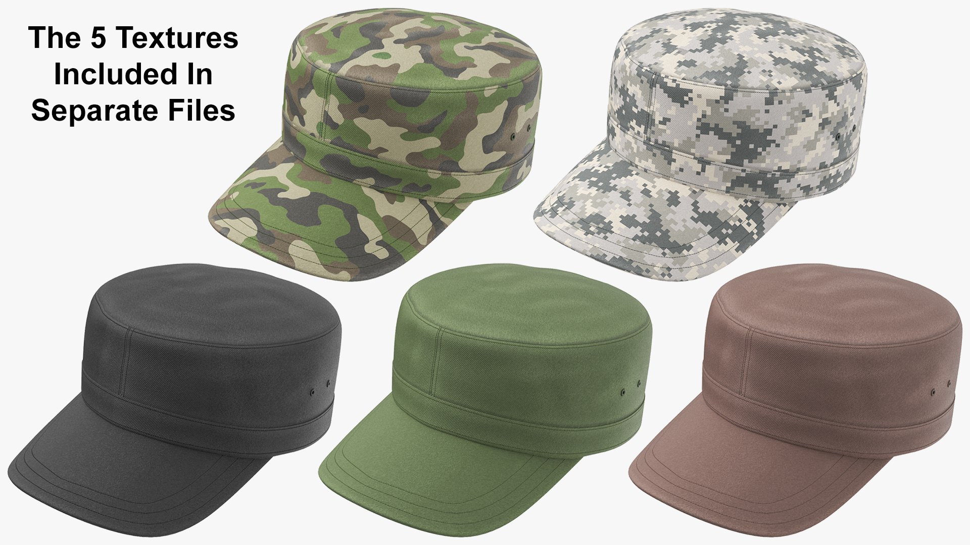 3D Model Green Military Cap - TurboSquid 2342198