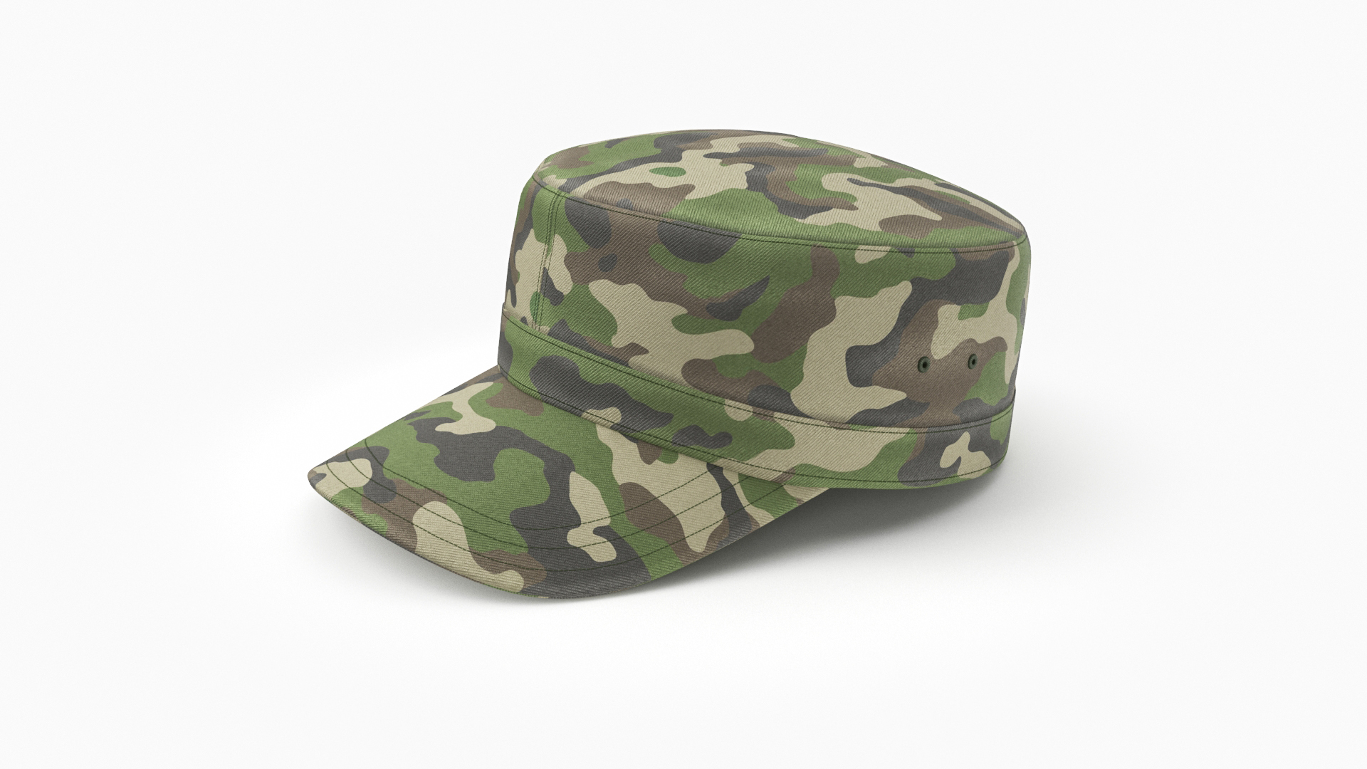 3D Model Green Military Cap - TurboSquid 2342198