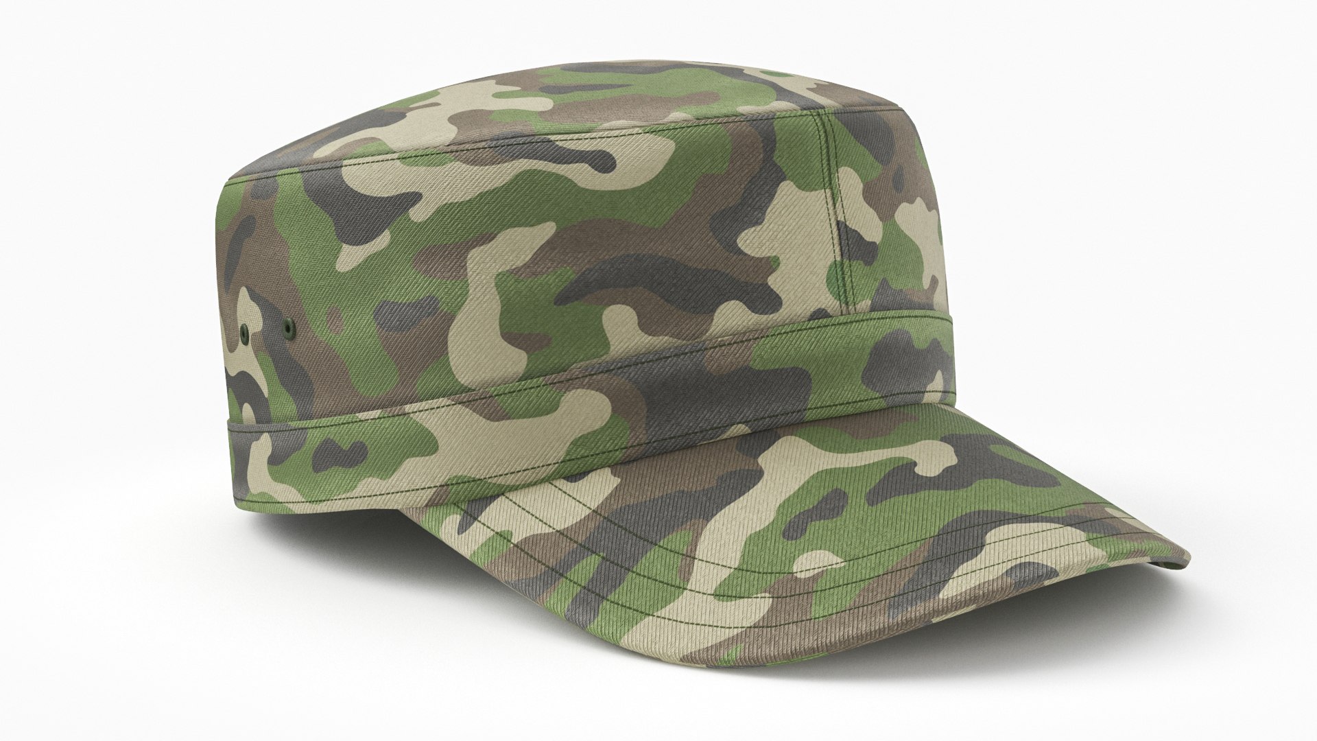3D Model Green Military Cap - TurboSquid 2342198