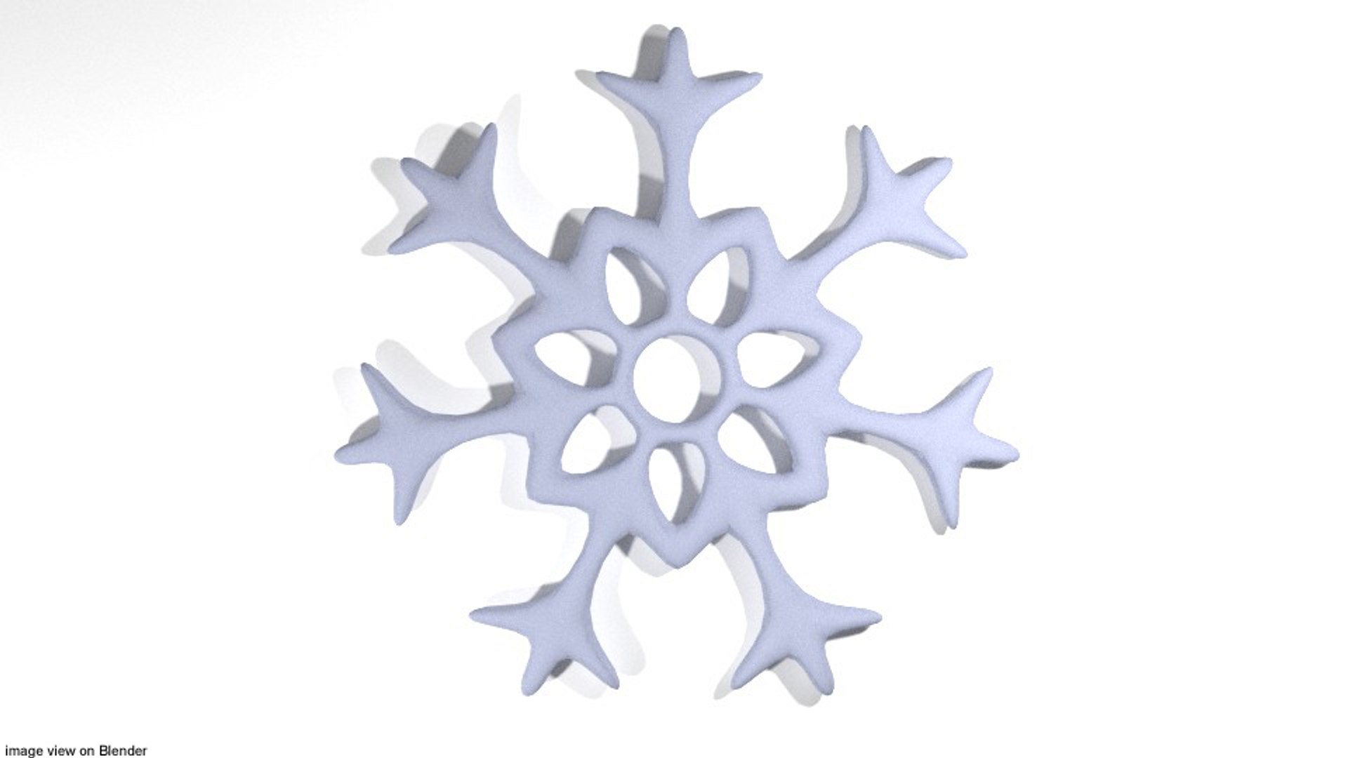 Snow Snowflake 3D Model - TurboSquid 1219952
