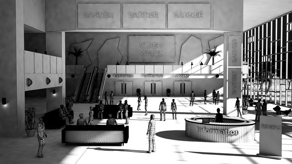 3D virtual lobby congress - TurboSquid 1710185