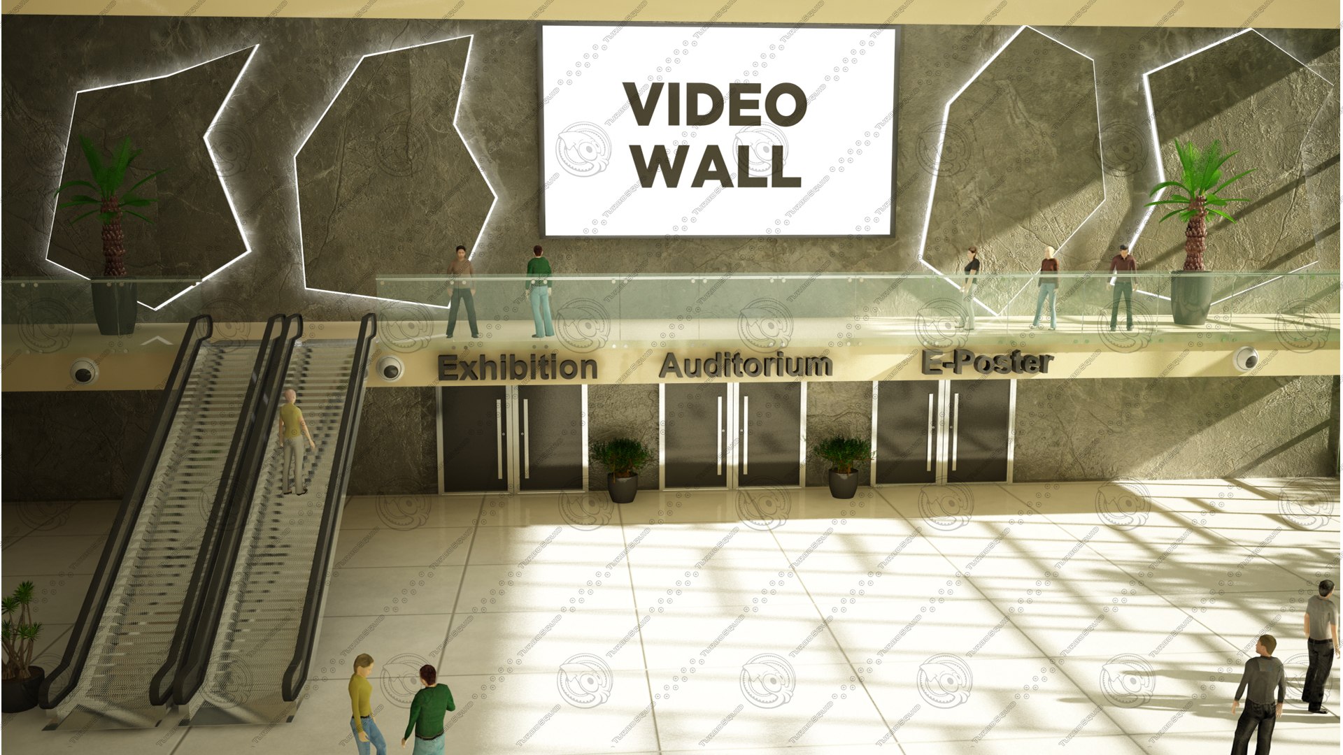 3D Virtual Lobby Congress - TurboSquid 1710185