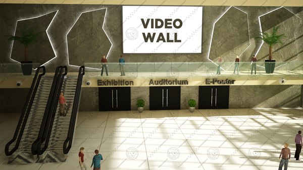 3D virtual lobby congress - TurboSquid 1710185