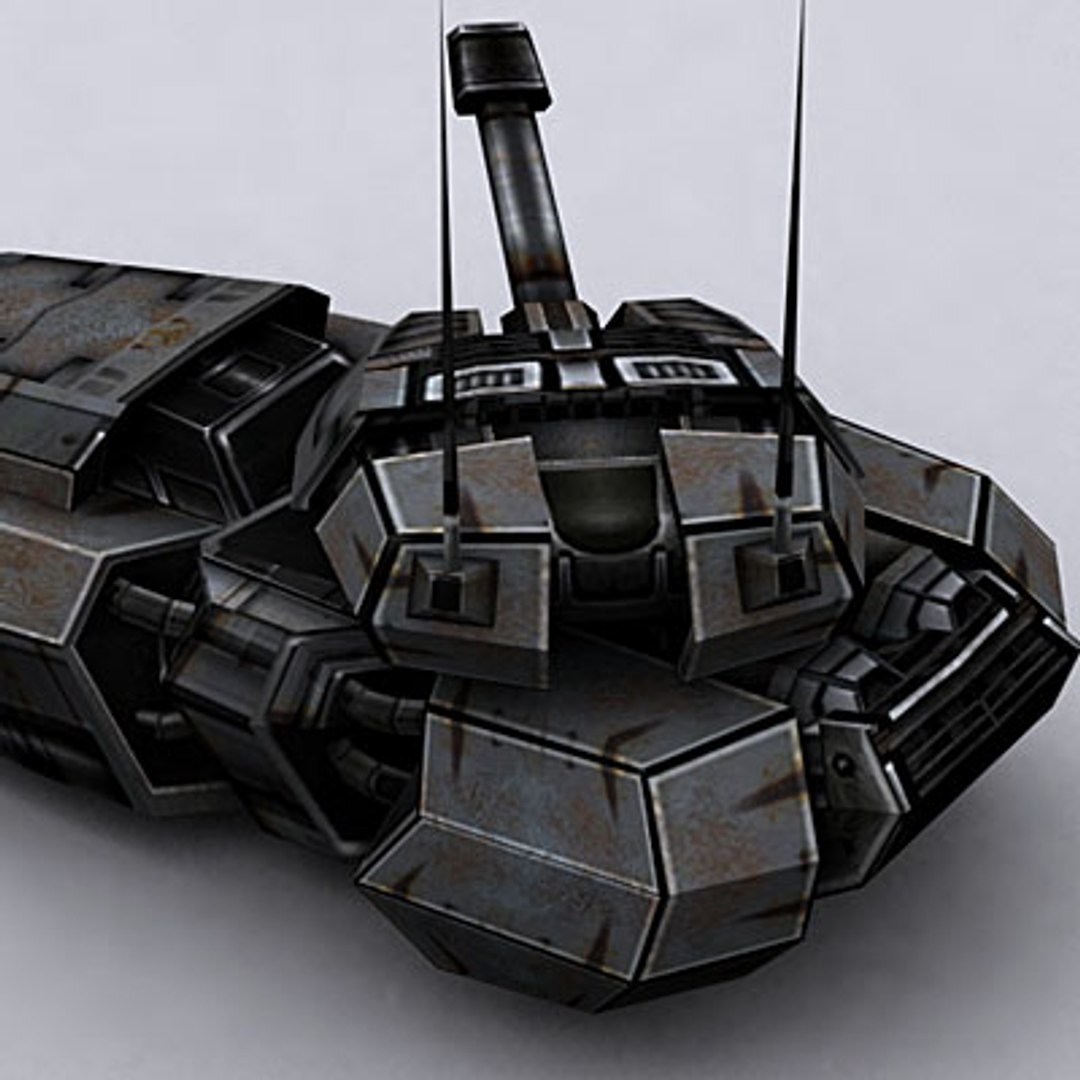 real-time sci-fi hover tanks 3d model