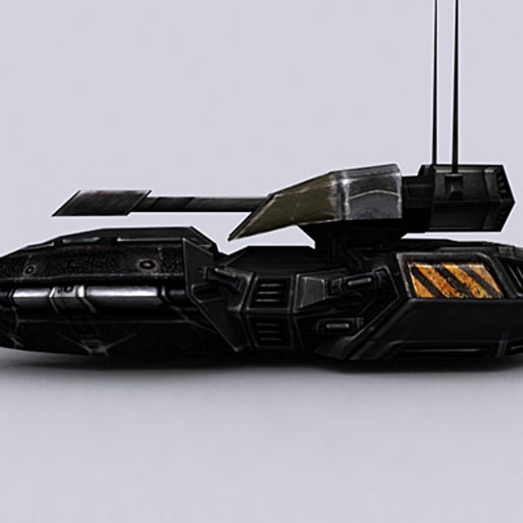 real-time sci-fi hover tanks 3d model