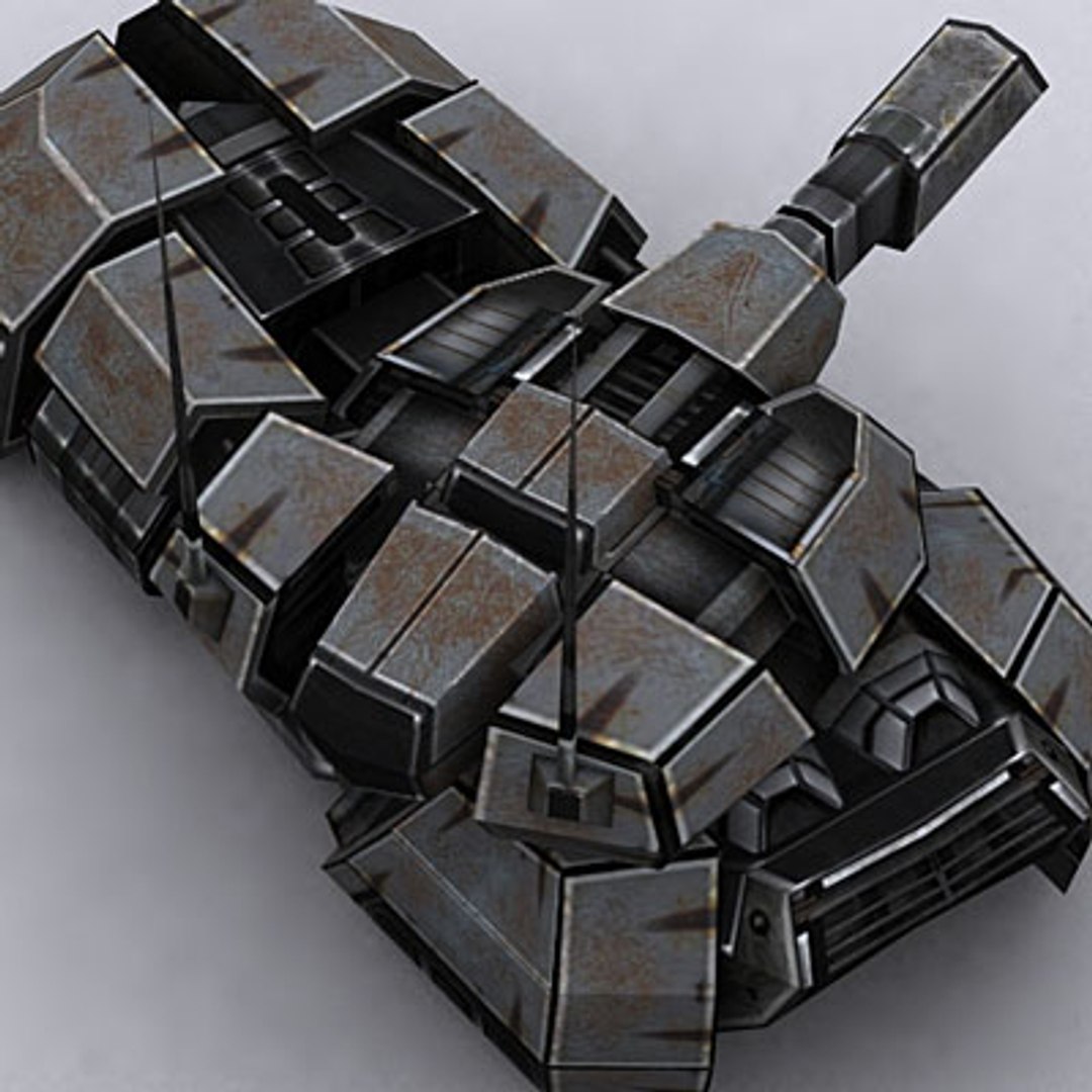 real-time sci-fi hover tanks 3d model