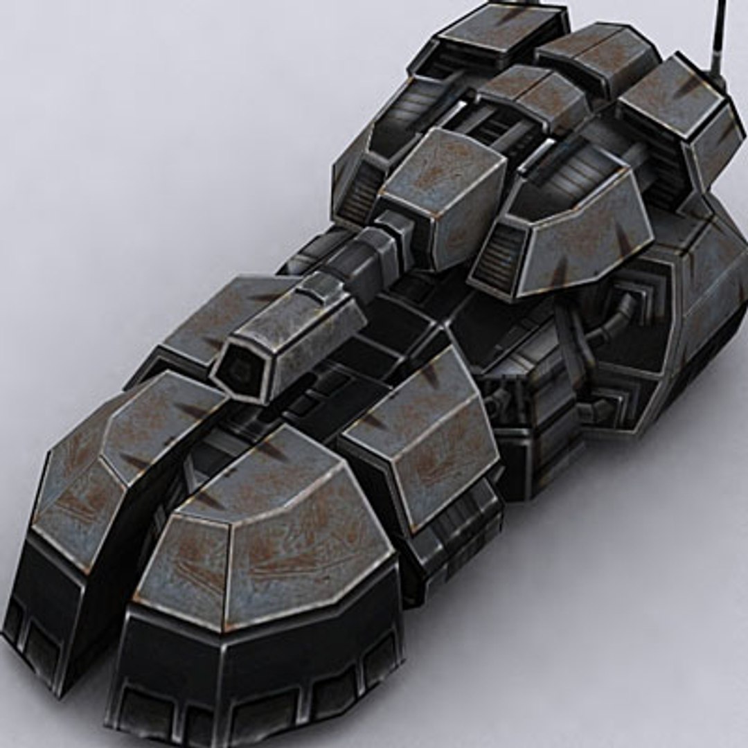 real-time sci-fi hover tanks 3d model
