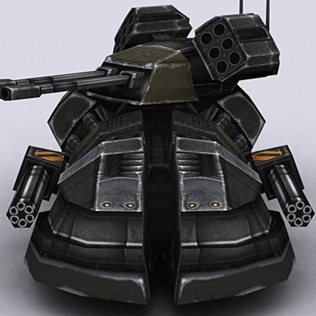 real-time sci-fi hover tanks 3d model