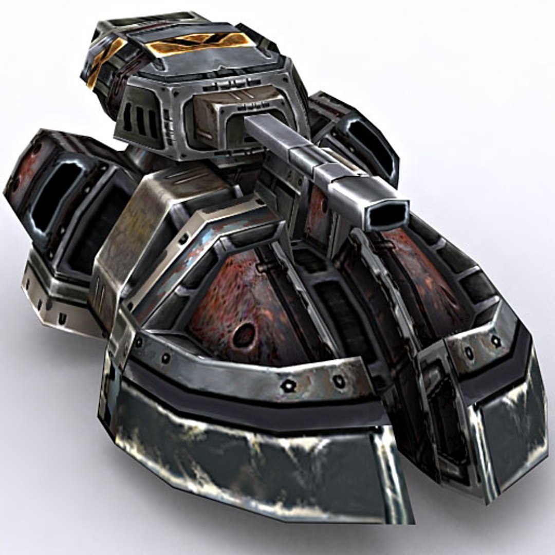 real-time sci-fi hover tanks 3d model