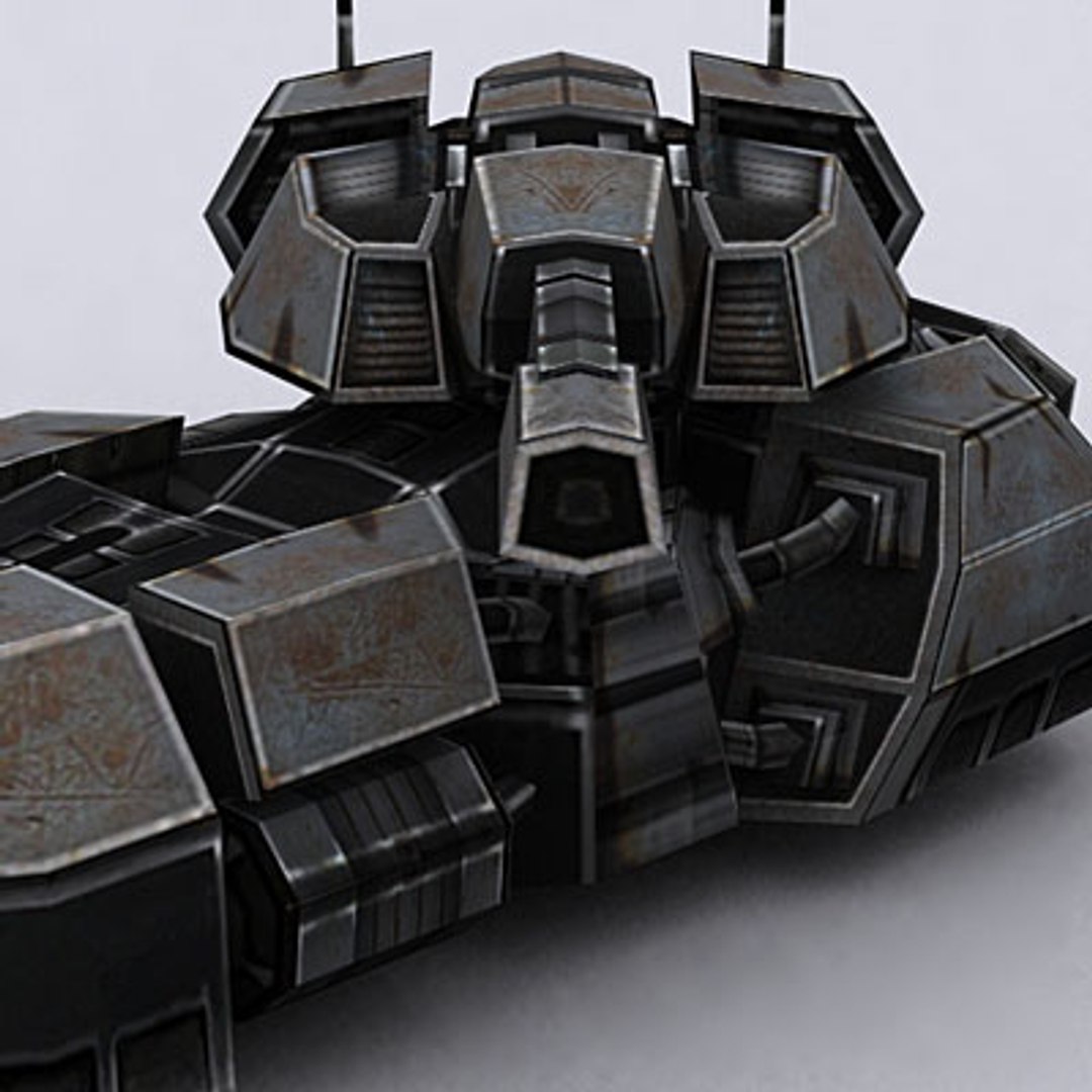 real-time sci-fi hover tanks 3d model
