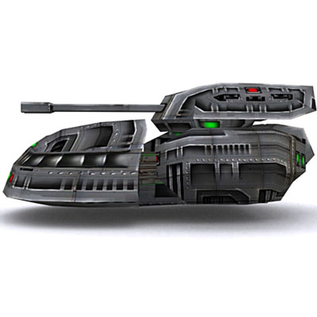 real-time sci-fi hover tanks 3d model