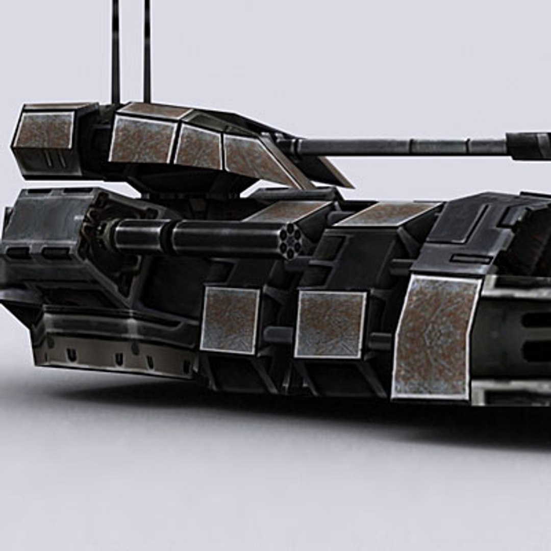real-time sci-fi hover tanks 3d model