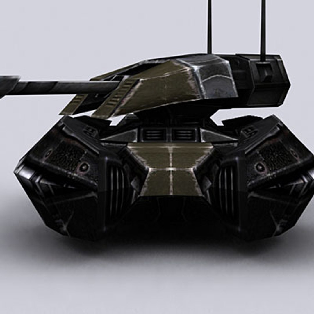 real-time sci-fi hover tanks 3d model
