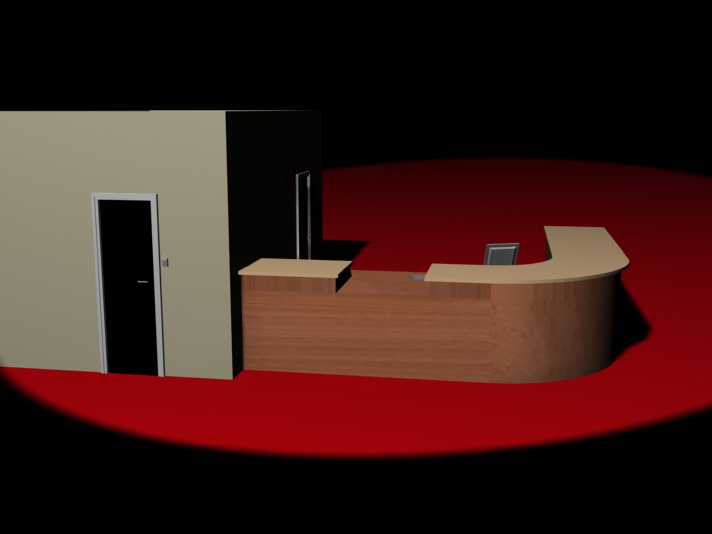 3ds max reception desk