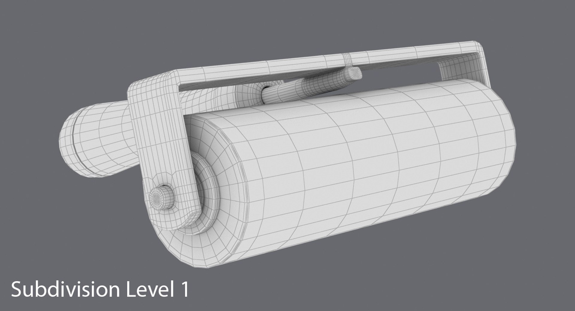 Linocut Ink Roller 3d Model