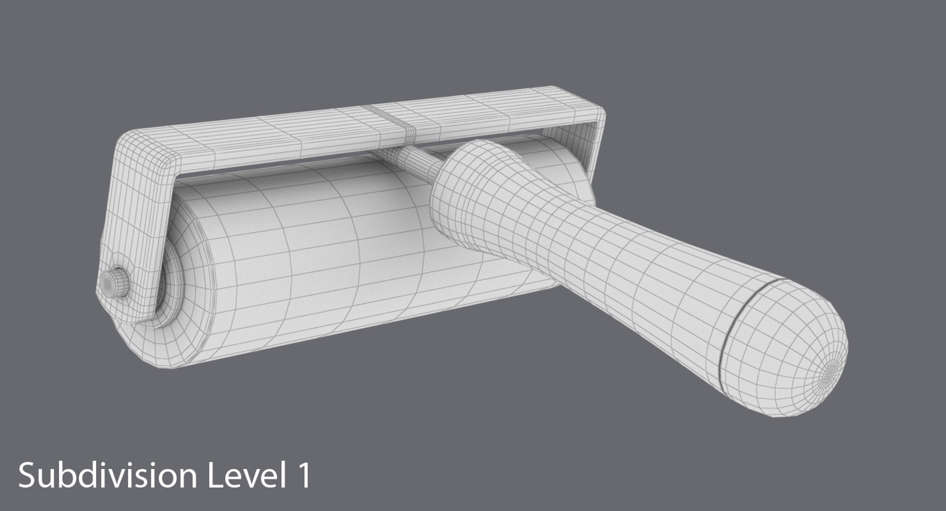Linocut Ink Roller 3d Model