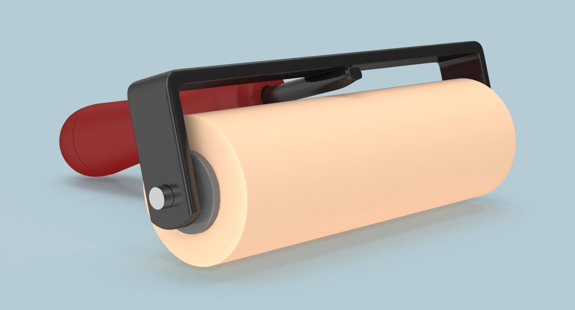 Linocut Ink Roller 3d Model