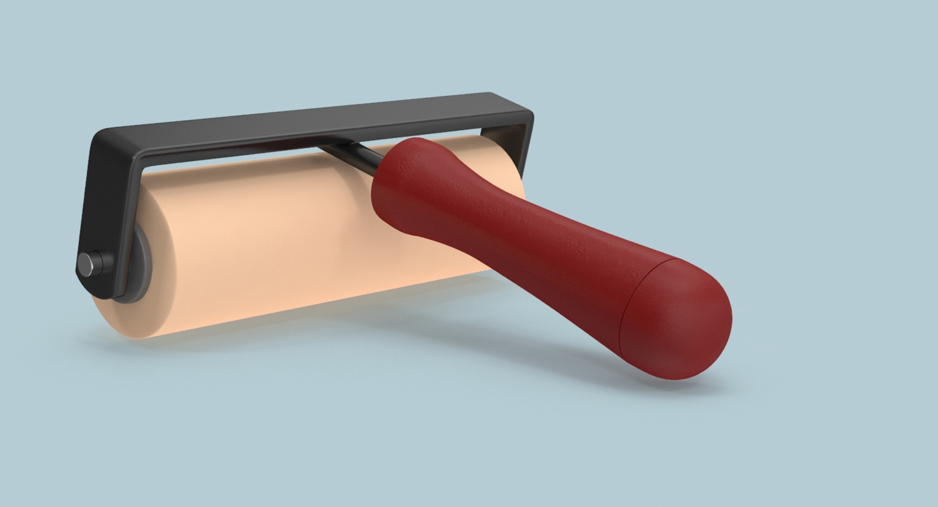 Linocut Ink Roller 3d Model