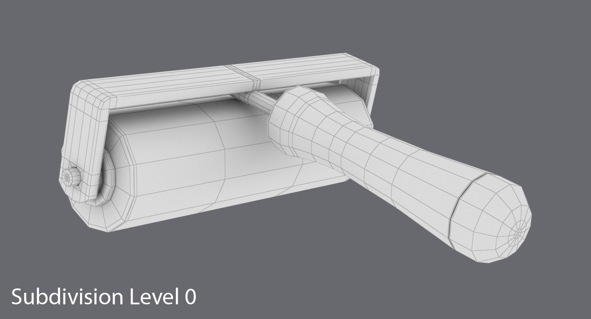 linocut ink roller 3d model