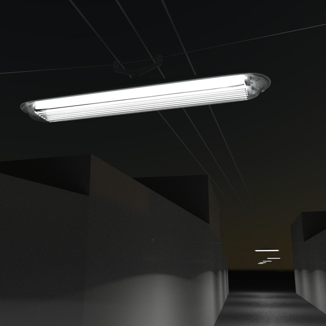 Rectangular Street Lamp 3d Dxf