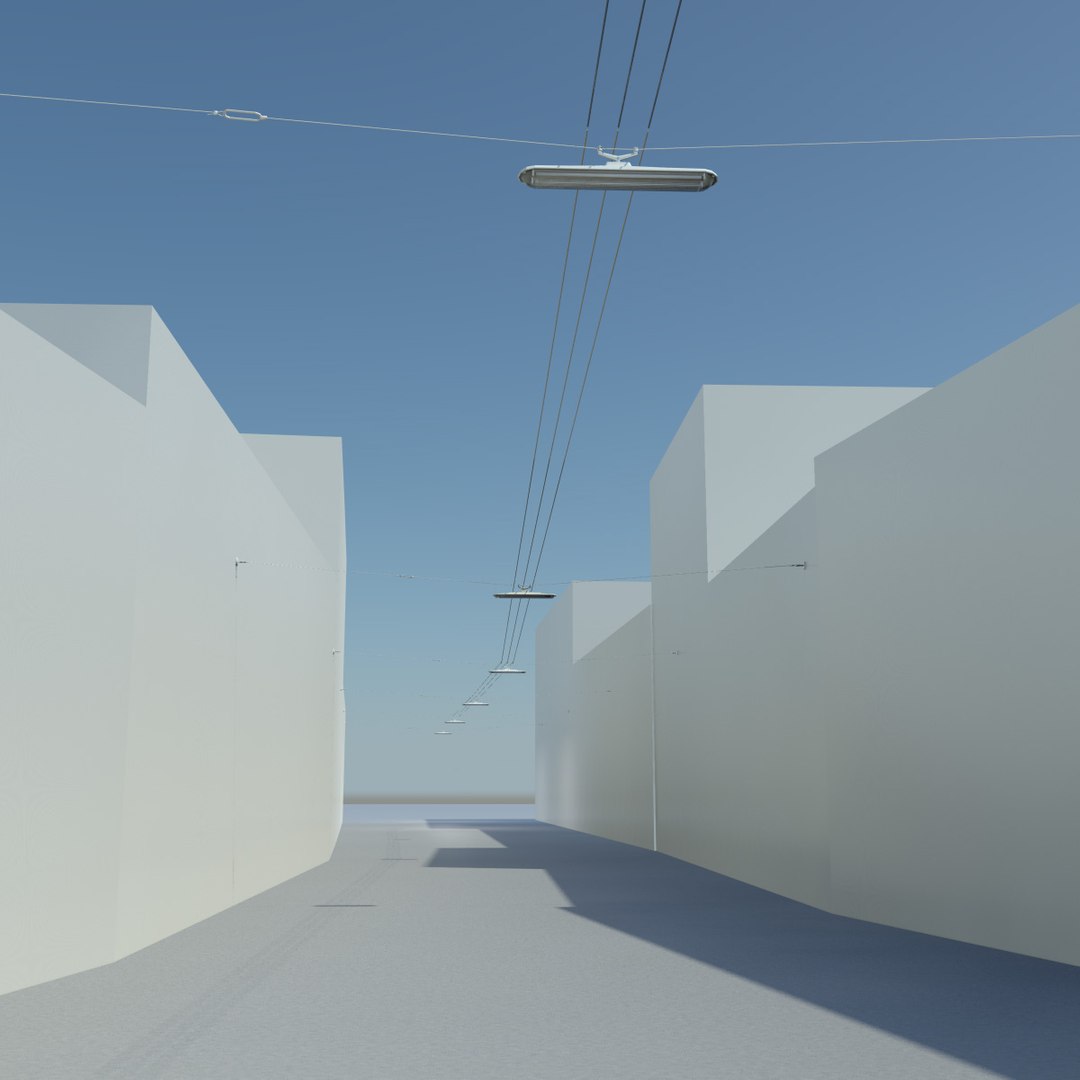 Rectangular Street Lamp 3d Dxf