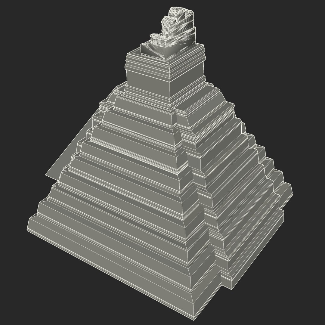 3d Model Tikal Temple 1