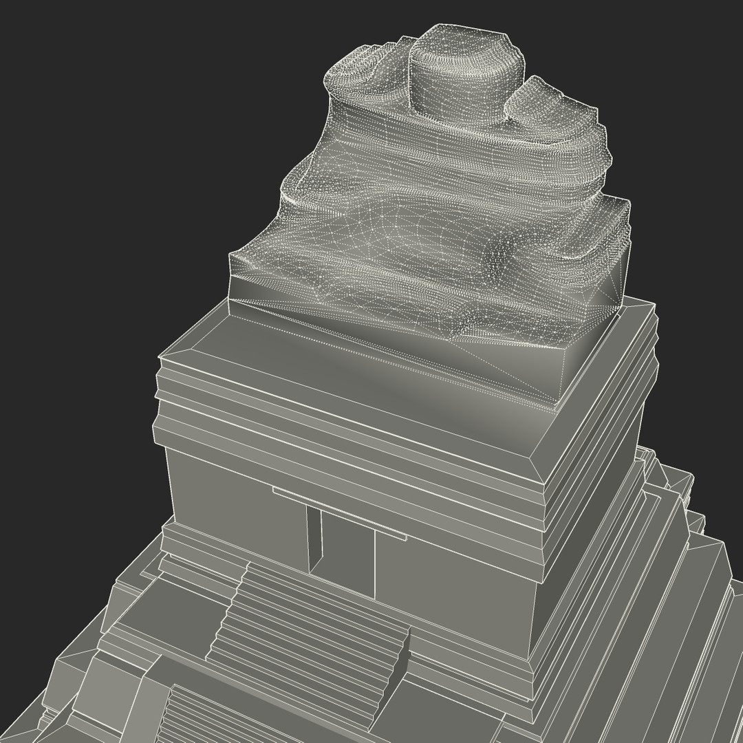 3d model tikal temple 1