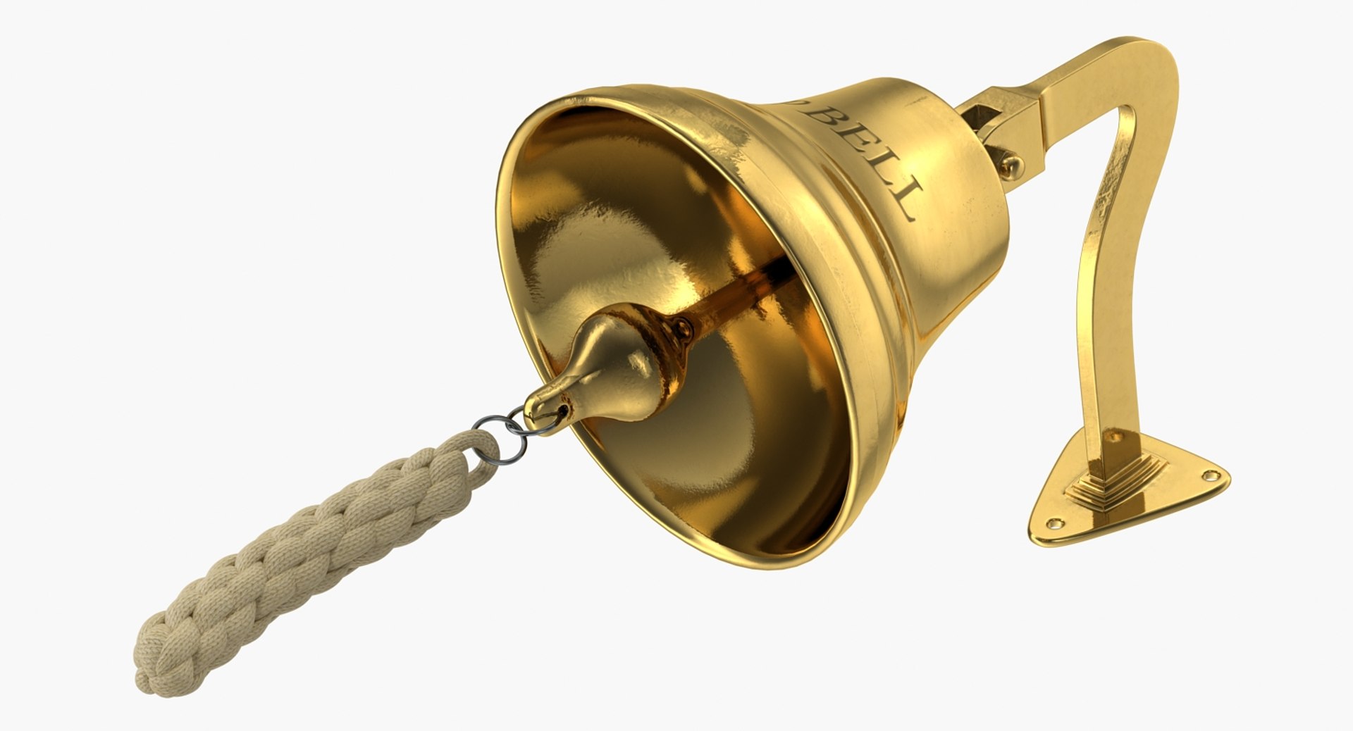 3D Bronze Ship Bell Model - TurboSquid 1275374