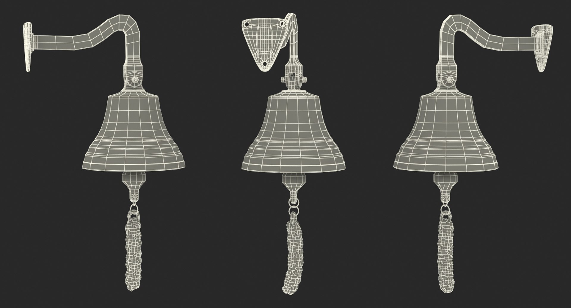 3D Bronze Ship Bell Model - TurboSquid 1275374