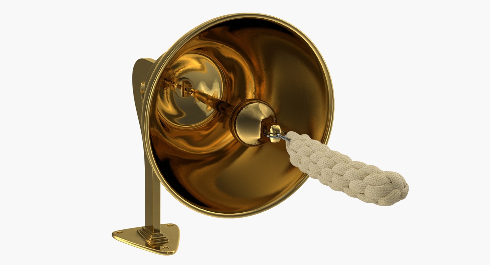 3D Bronze Ship Bell Model - TurboSquid 1275374