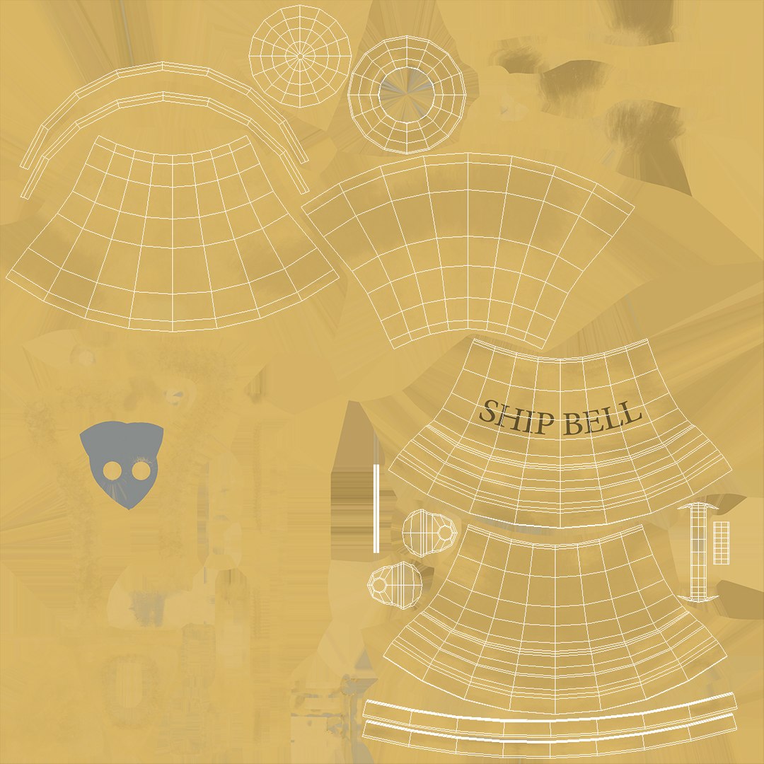 3D Bronze Ship Bell Model - TurboSquid 1275374