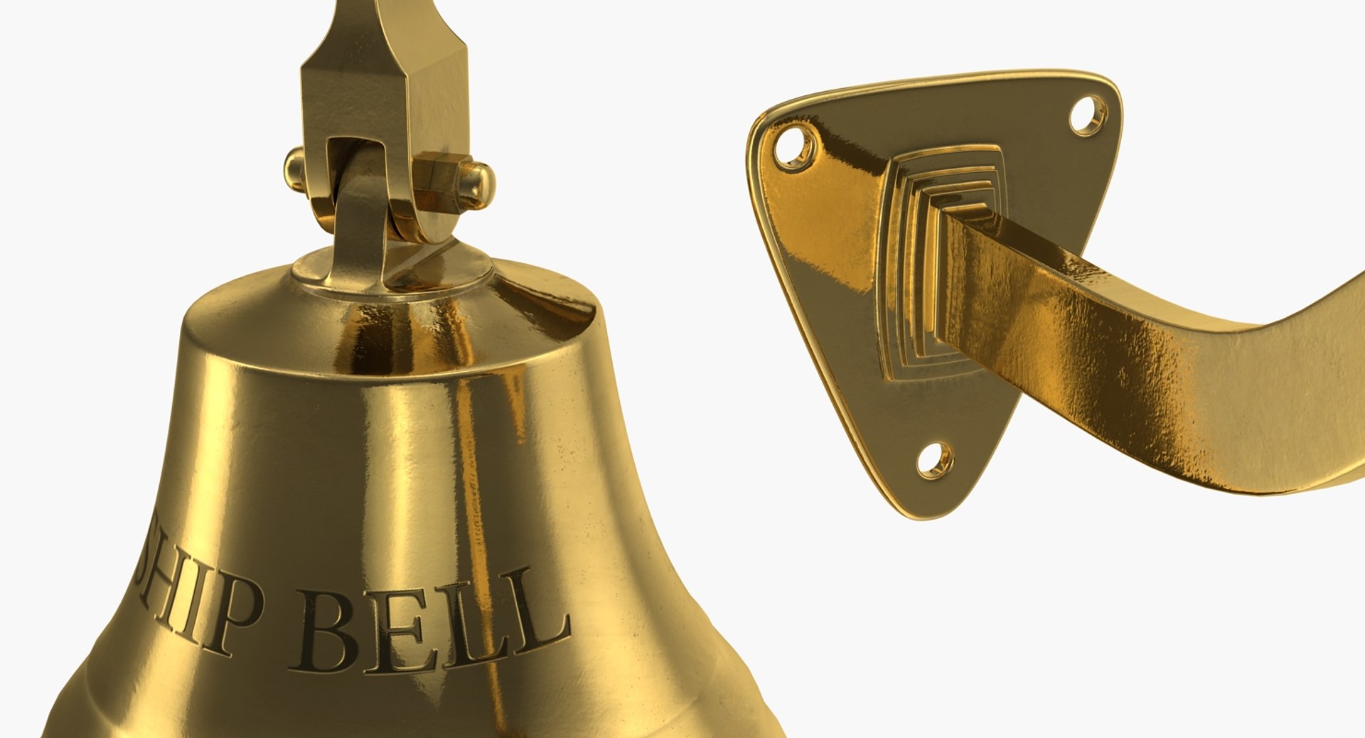 3D Bronze Ship Bell Model - TurboSquid 1275374