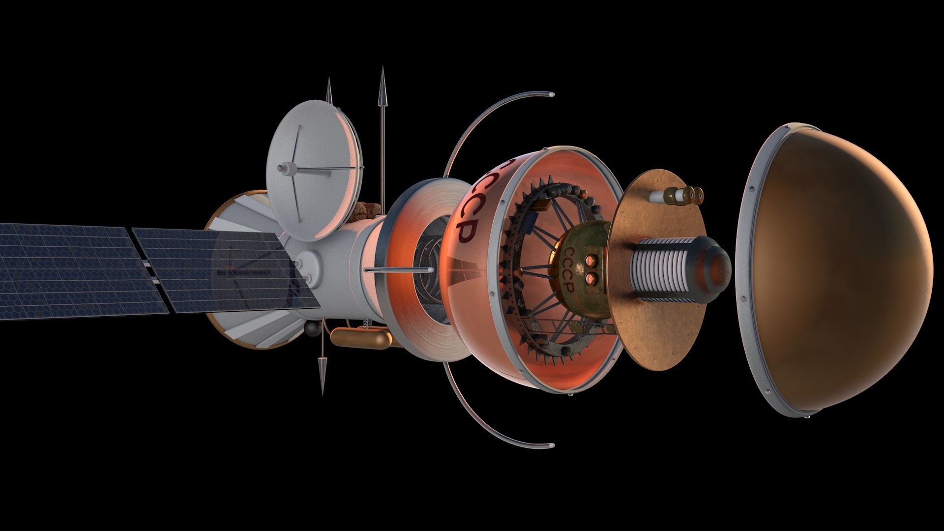 Spacecraft Venera 3D - TurboSquid 1655317