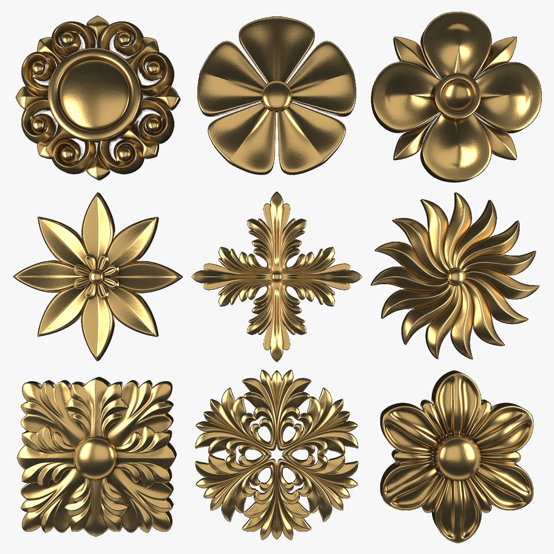 Ornament Element Pack 16 3D Model - TurboSquid 2099572