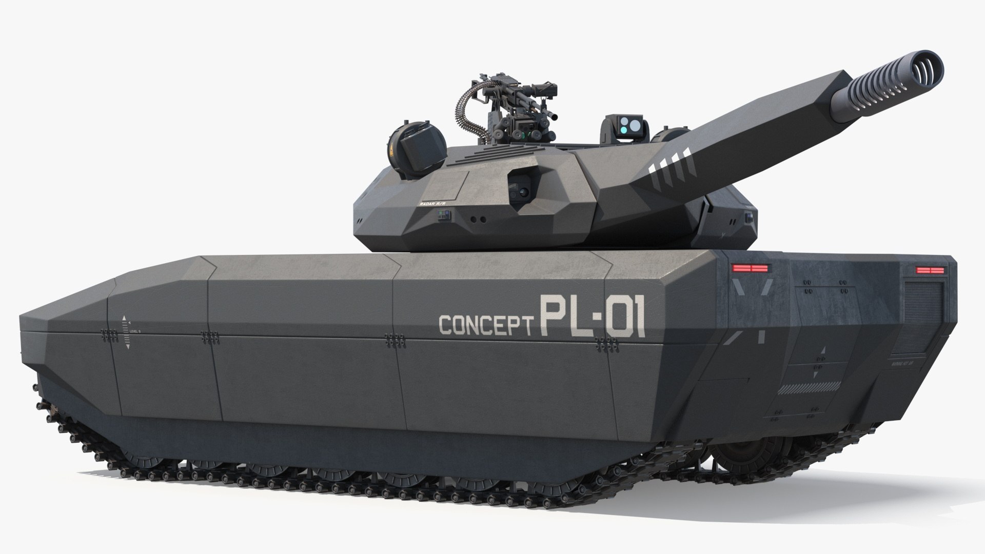 PL-01 Armored Stealth Combat Vehicle Rigged For Maya 3D Model ...