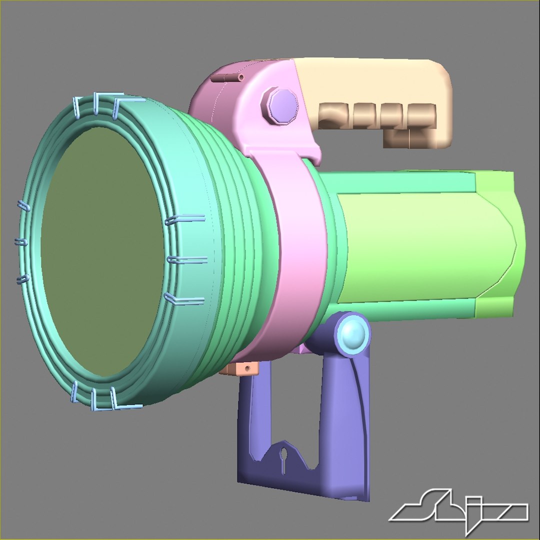 3ds Max Spotlight Modeled