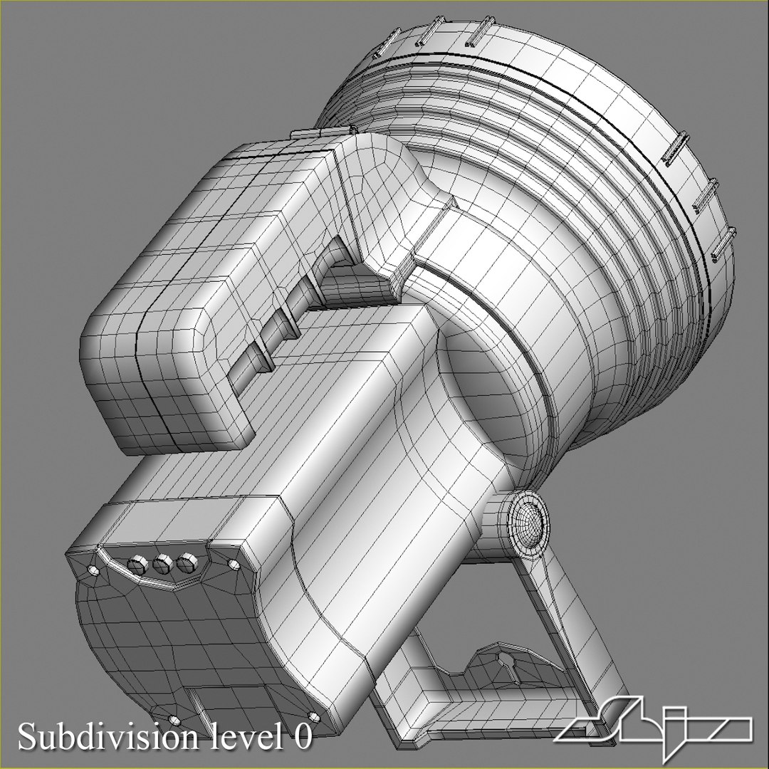 3ds Max Spotlight Modeled