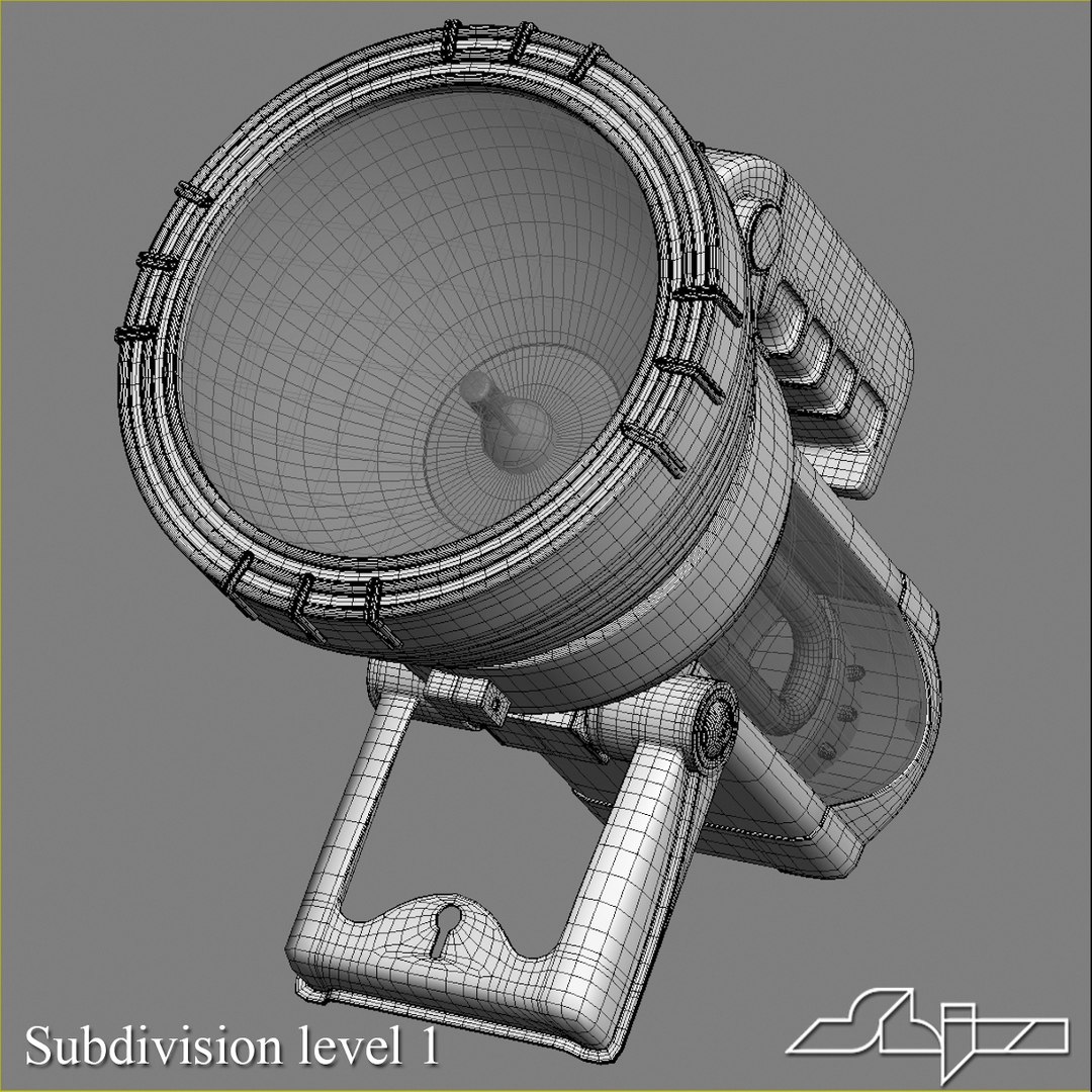 3ds Max Spotlight Modeled
