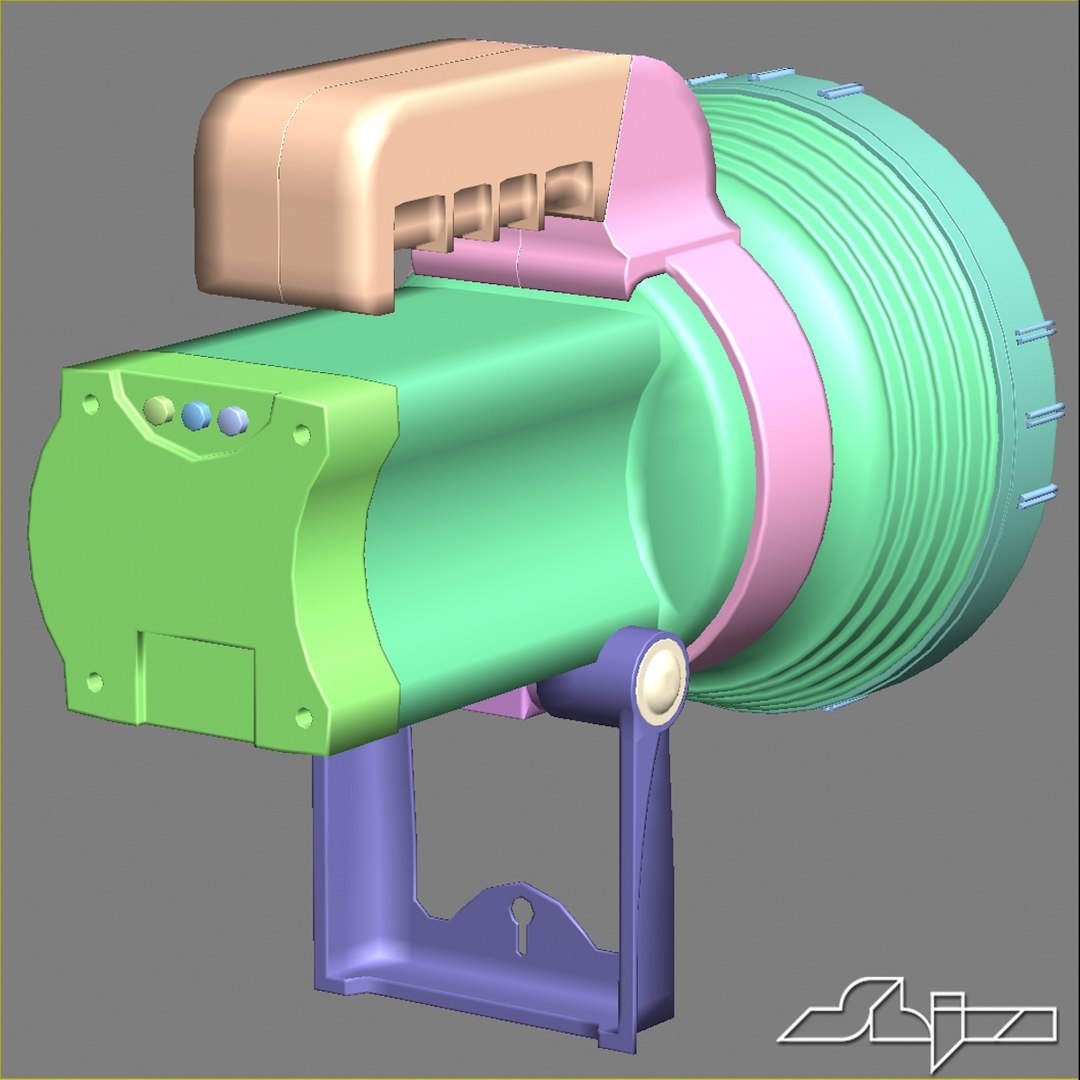 3ds Max Spotlight Modeled