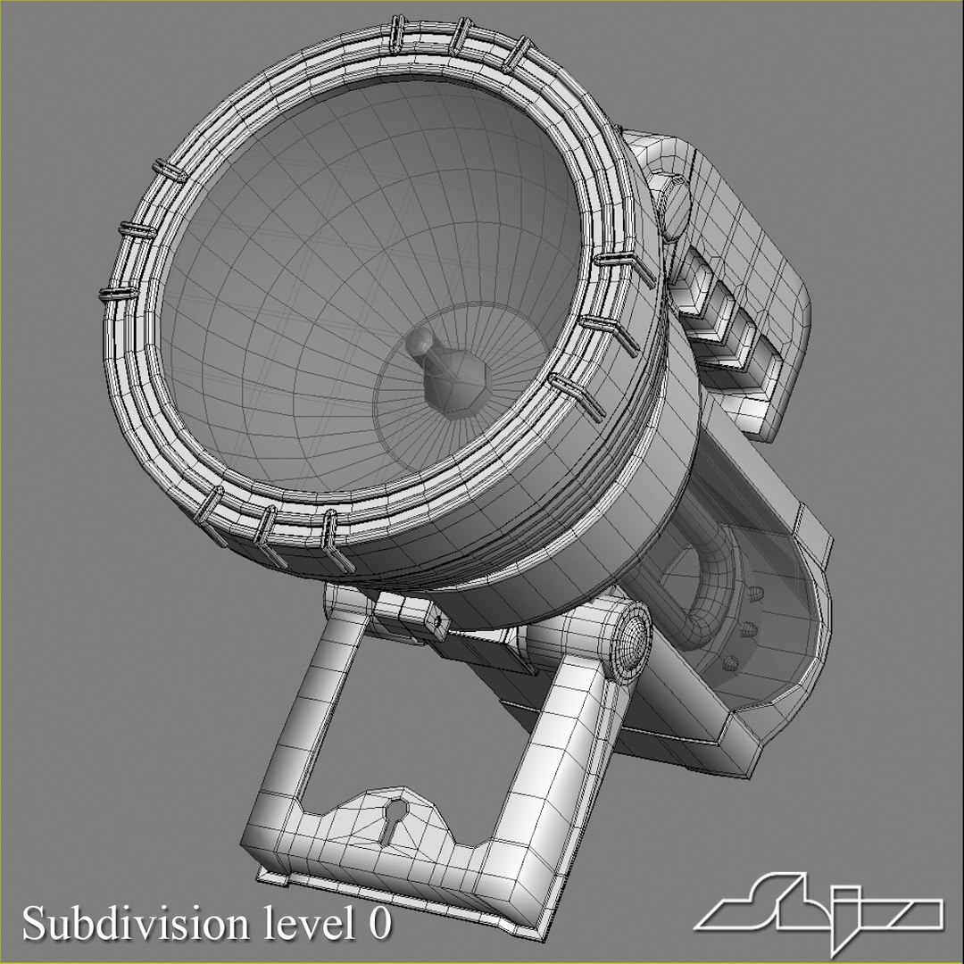 3ds Max Spotlight Modeled