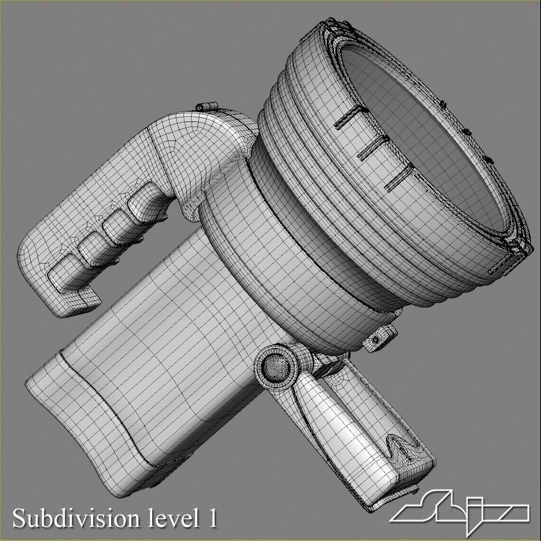 3ds Max Spotlight Modeled