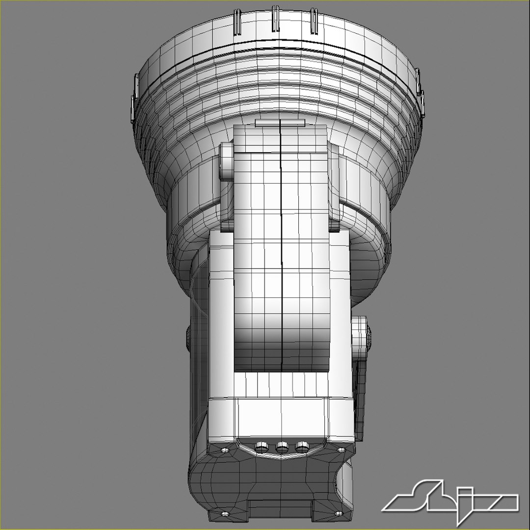 3ds Max Spotlight Modeled